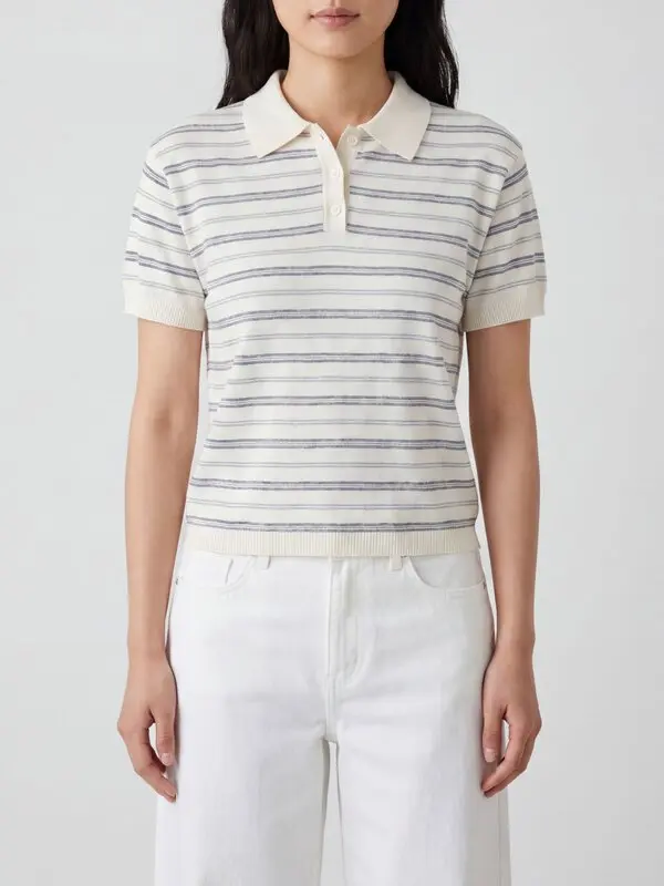 DUNST Striped Short-sleeve Polo Shirt - No