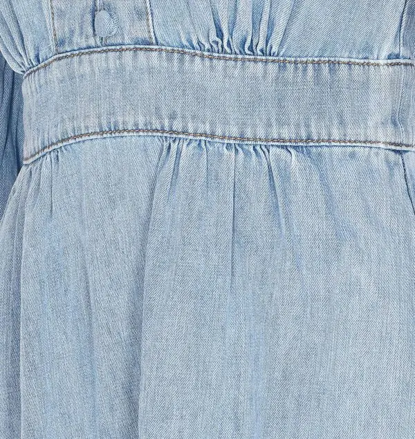 Zimmermann V-neck Flared Denim Midi Dress - Blue