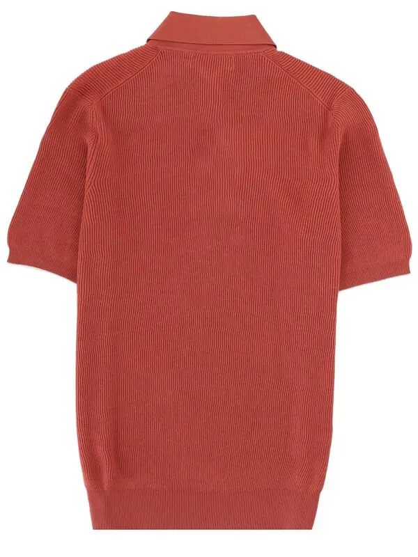 Brunello Cucinelli Short-sleeved Knitted Polo Shirt - Red