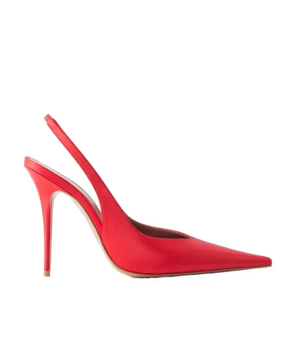 Amina Muaddi Slingback Pumps - Red