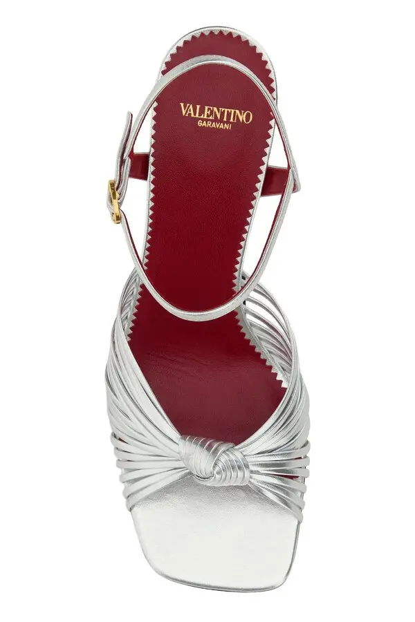 Valentino Garavani Laminated Knot Detail Sandals