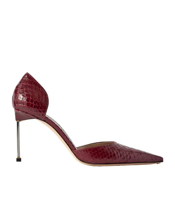 TOM FORD Snake-effect Leather Pumps - Red