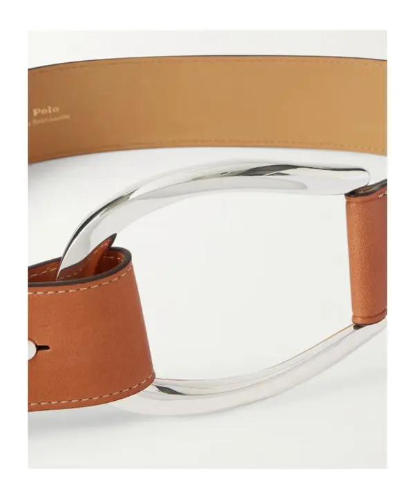 Polo Ralph Lauren Sculpted Buckle Belt - Tan