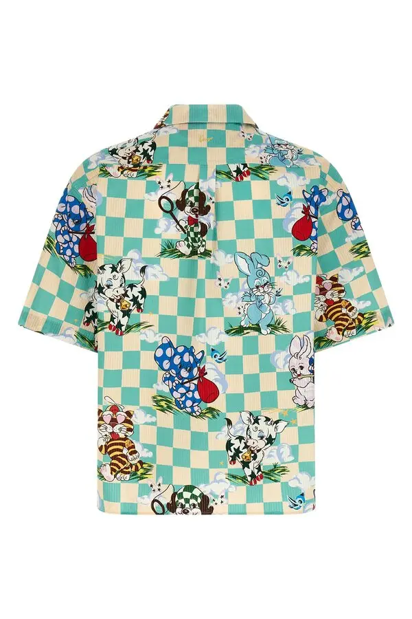 Kenzo Checked Graphic Print Short Sleeved Shirt