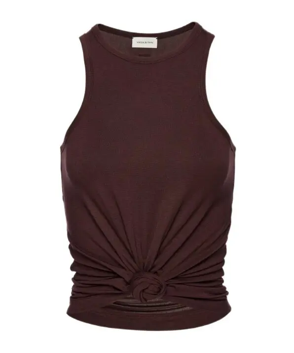 Magda Butrym Knotted Tank Top - Brown
