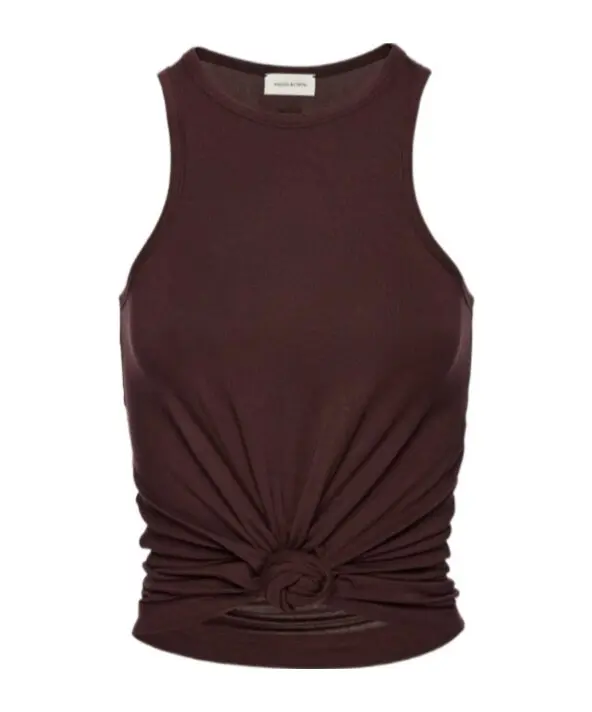 Magda Butrym Knotted Tank Top - Brown