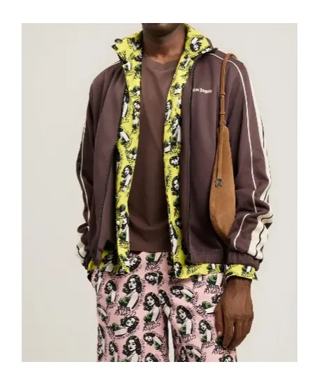 Palm Angels Logo Striped Track Jacket - Tan