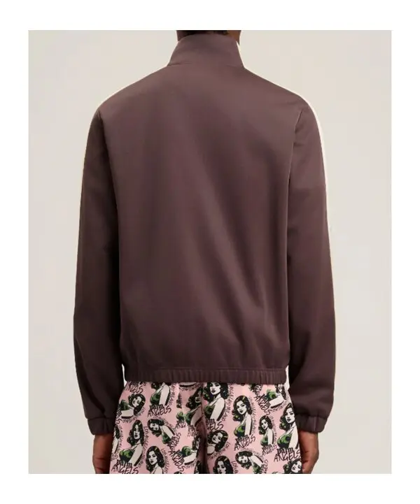 Palm Angels Logo Striped Track Jacket - Tan
