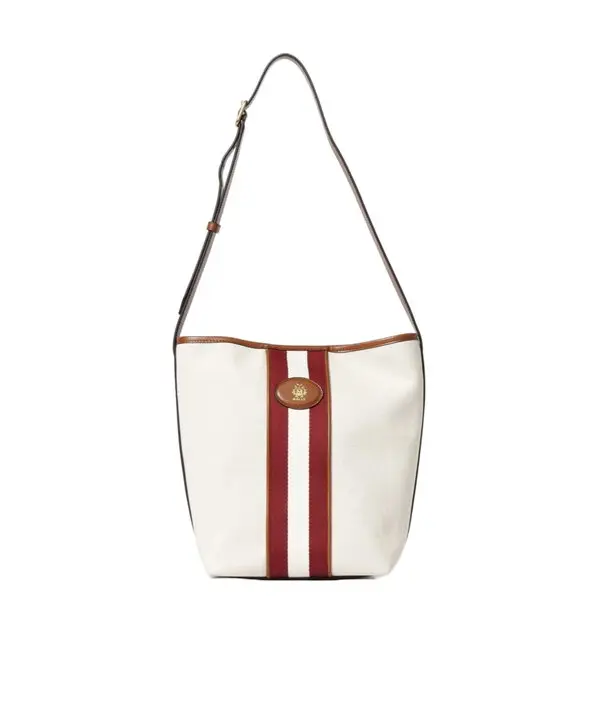 Bally Sign Stripe Shoulder Bag - White