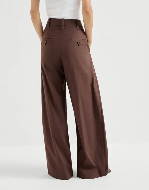 Brunello Cucinelli Pleated Wide-leg Trousers With Monili Detail - Red