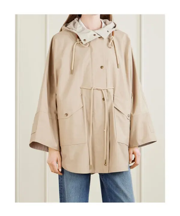 Moncler Brunnera Hooded Cotton-blend Jacket - Camel