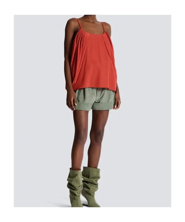 Balmain Draped Silk Crepe Top