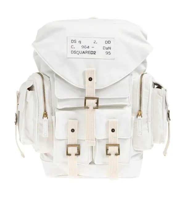 Dsquared2 Cargo Multi-pocket Backpack - White