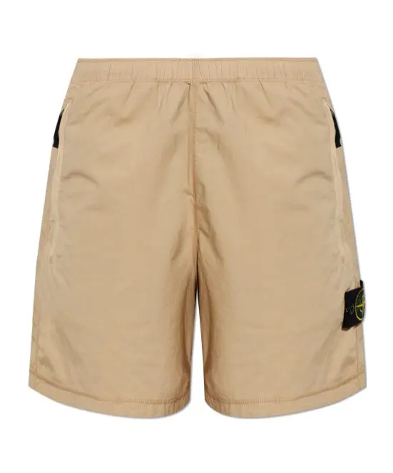 Stone Island Loose Fit Wide Leg Shorts