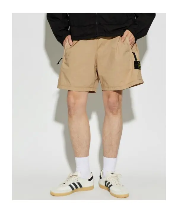 Stone Island Loose Fit Wide Leg Shorts