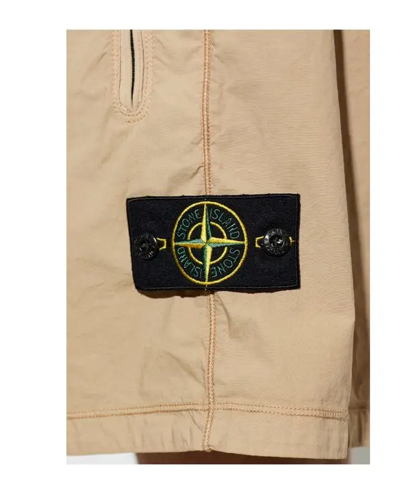 Stone Island Loose Fit Wide Leg Shorts