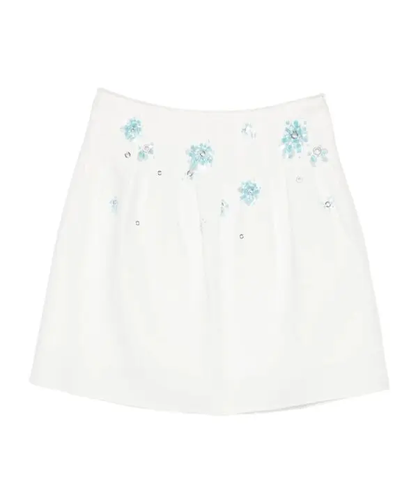 SHUSHU/TONG Sequin Embellished Pleated Mini Skirt
