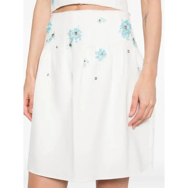 SHUSHU/TONG Sequin Embellished Pleated Mini Skirt