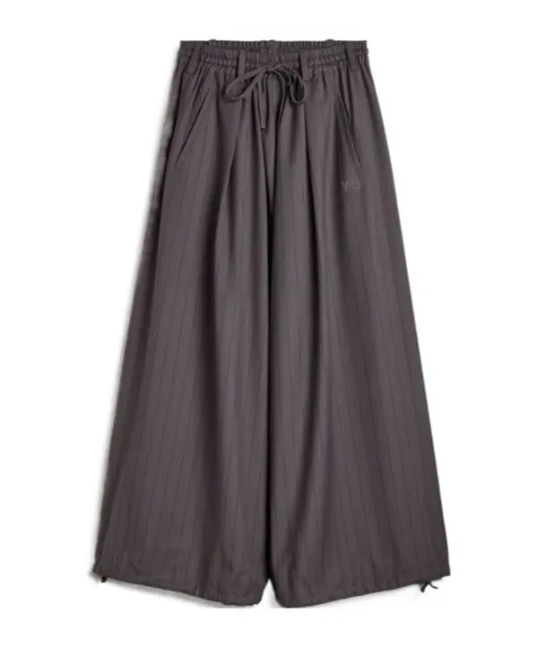 Y3 Pinstriped Drawstring Trousers - Grey