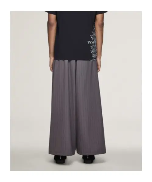 Y3 Pinstriped Drawstring Trousers - Grey