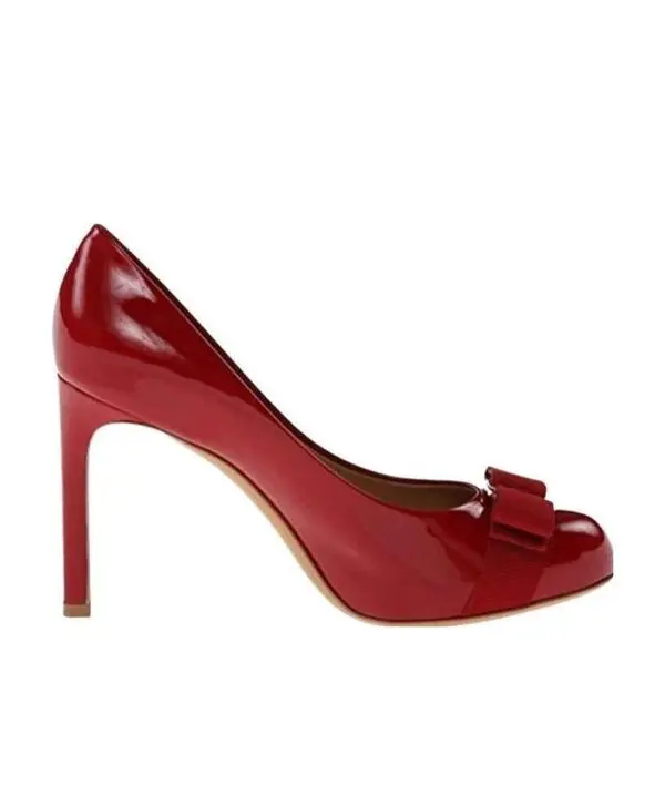 FERRAGAMO Bow Detail High Heels - Red