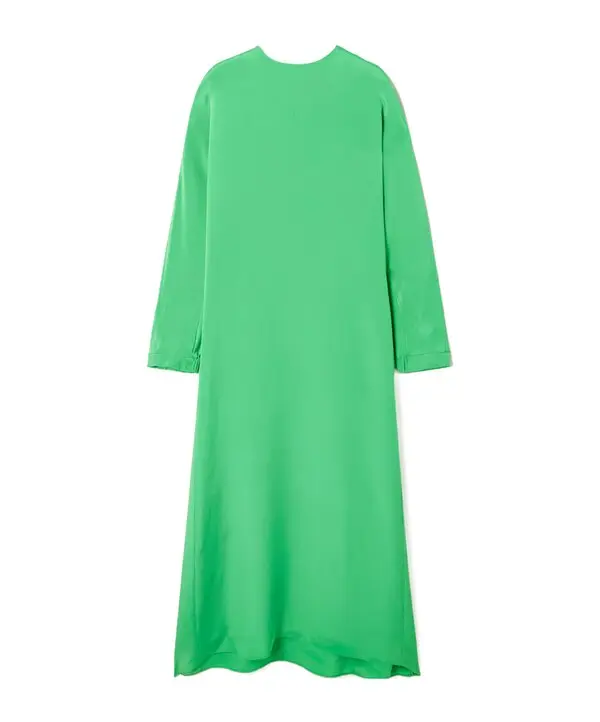 Tibi Silk Crepe De Chine Maxi Dress - Green