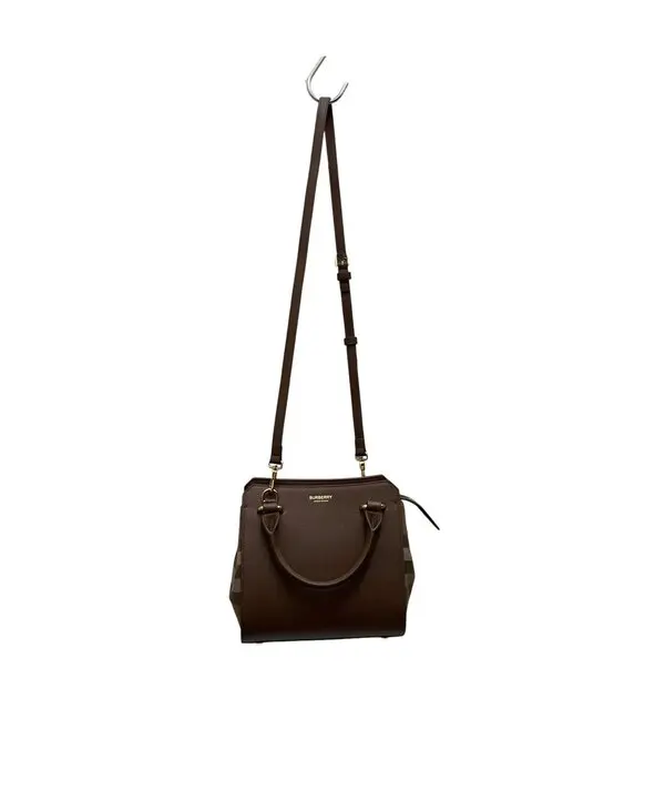 Burberry Mini Tote Bag With Top Handle And Adjustable Shoulder Strap