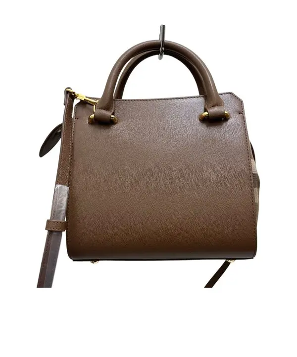Burberry Mini Tote Bag With Top Handle And Adjustable Shoulder Strap