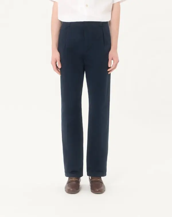 Valentino Garavani Pleated Straight Leg Tailored Trousers
