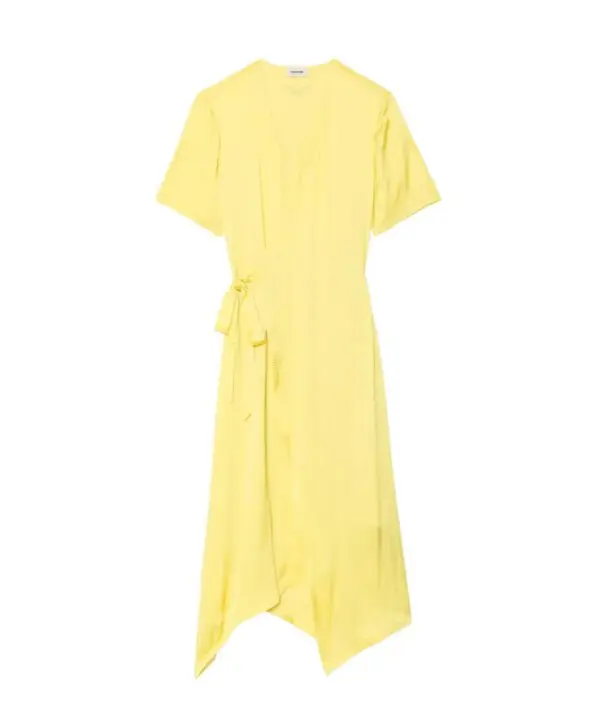 Zadig&Voltaire Short Sleeve Wrap Dress - Yellow