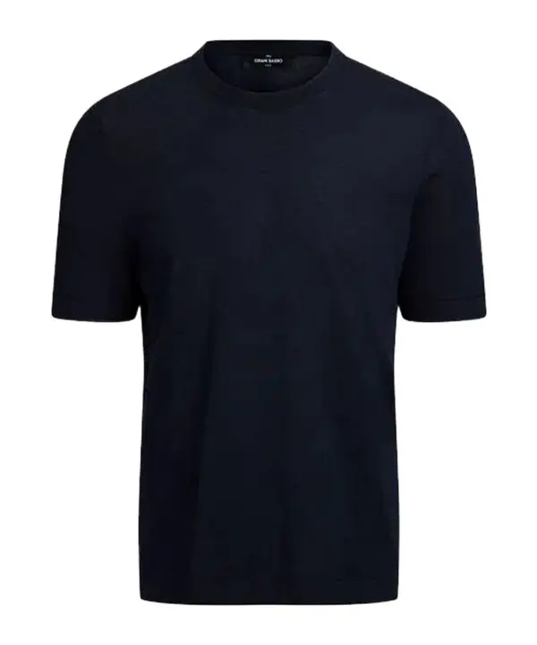 GRAN SASSO Crew Neck Short Sleeve Knitted Sweater