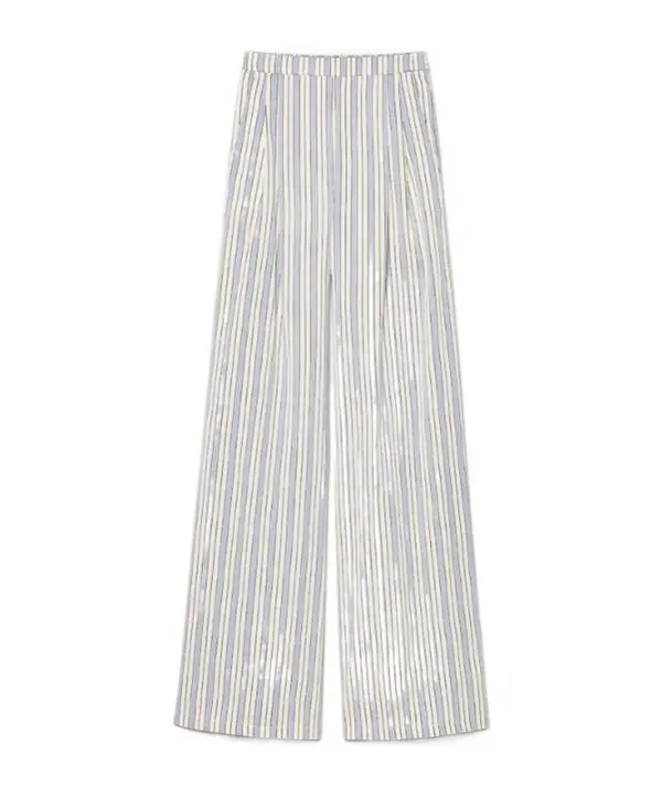 FORTE_FORTE Striped Wide Leg Trousers