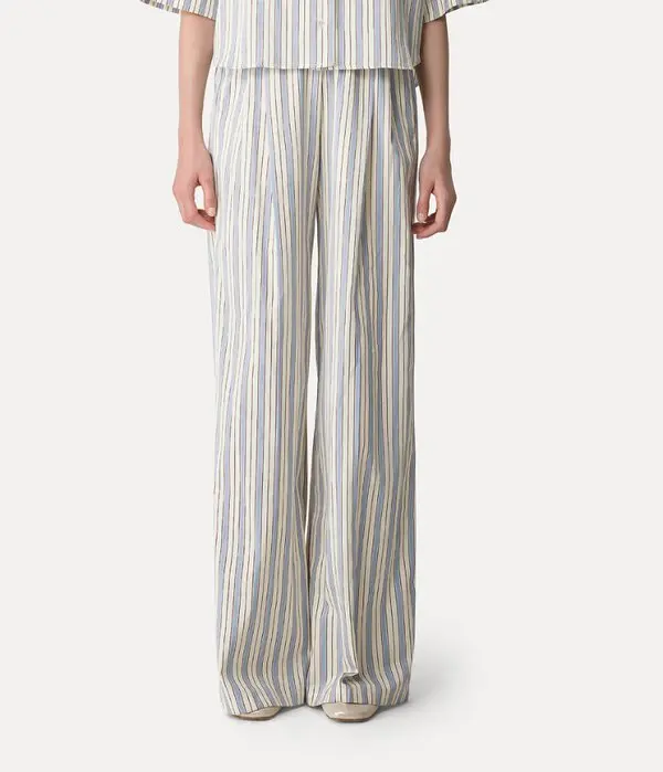 FORTE_FORTE Striped Wide Leg Trousers
