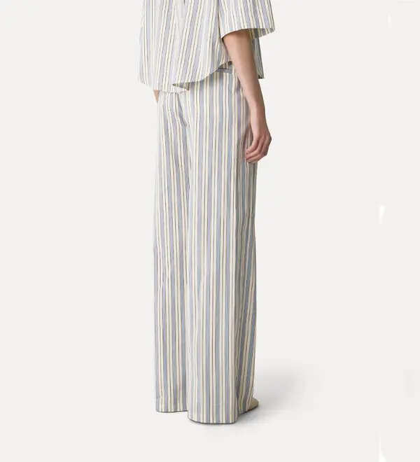FORTE_FORTE Striped Wide Leg Trousers