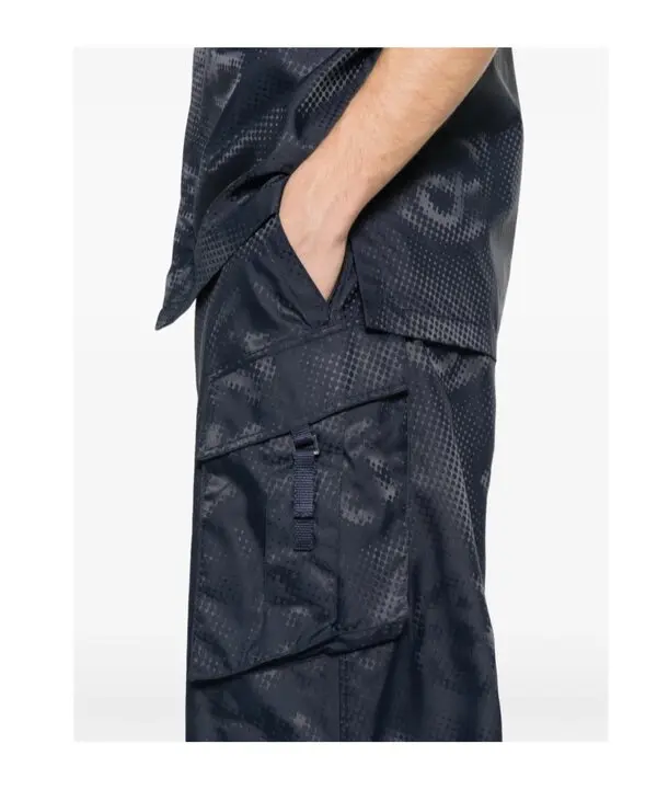 Casablanca Straight-leg Cargo Trousers With Monogram Pattern