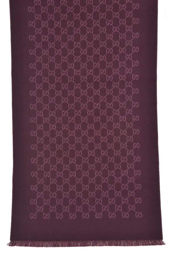 Gucci Logo Jacquard Scarf - Red