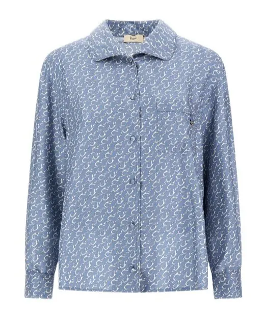 Herno Printed Long Sleeve Shirt - Light Blue