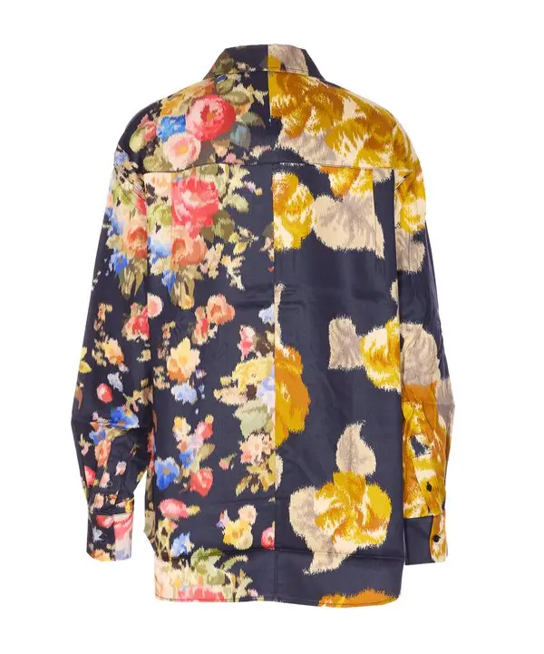Essentiel Antwerp Jesper Floral Shirt - Black