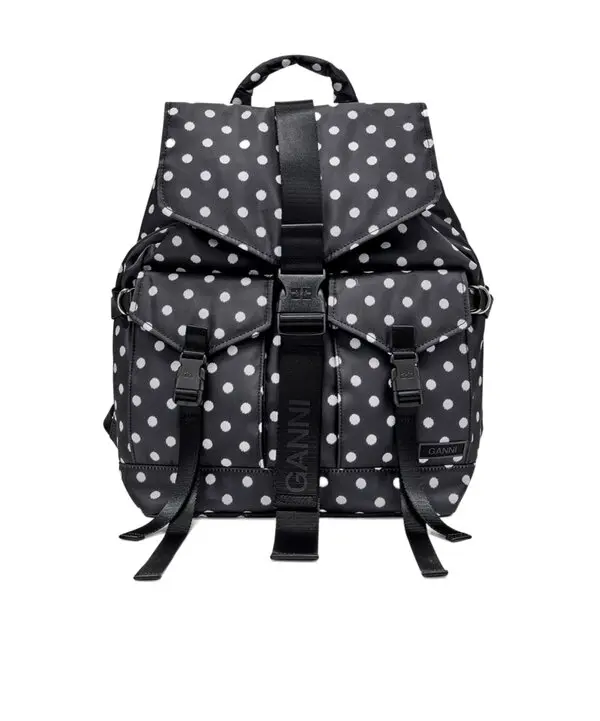 GANNI Dots Re-tech Backpack - Black
