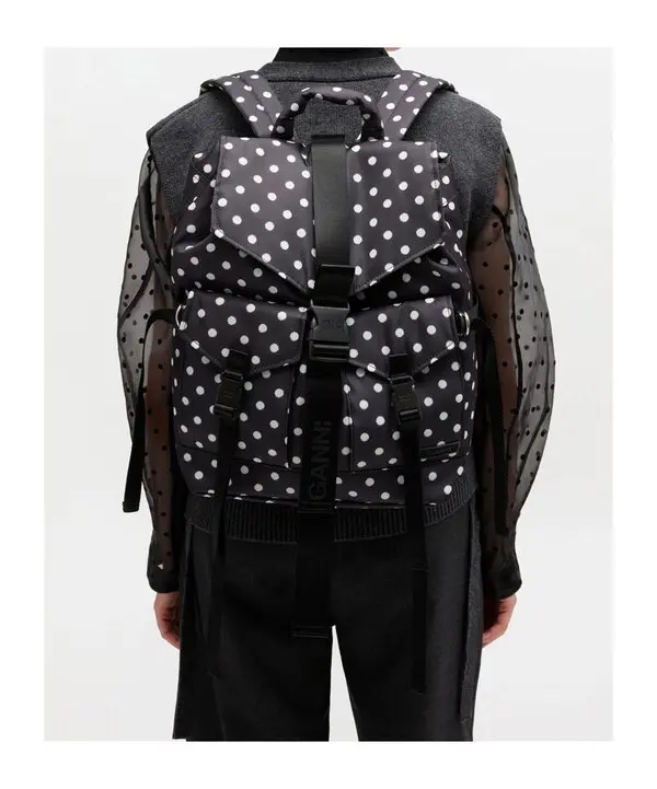 GANNI Polka Dot Re-tech Backpack