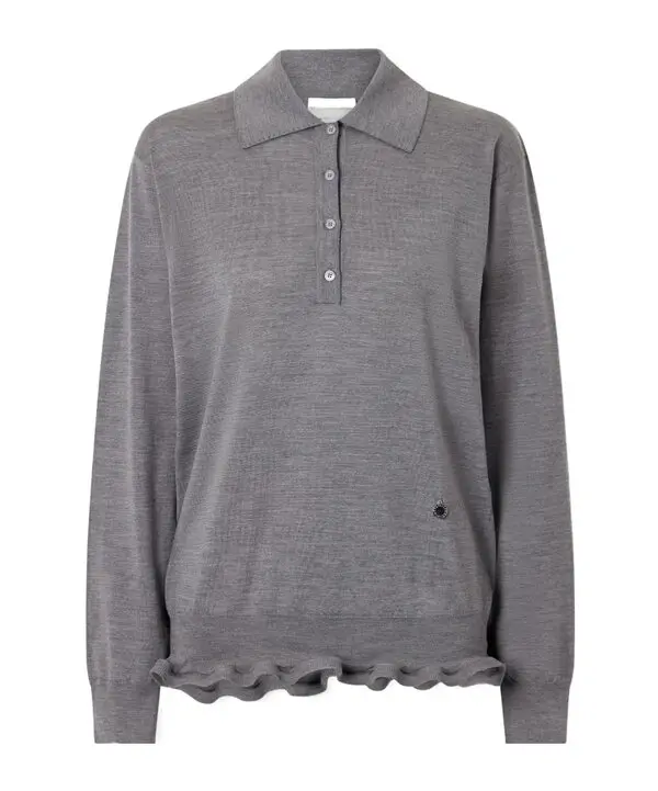 Stella McCartney Ruffled Wool Polo Shirt