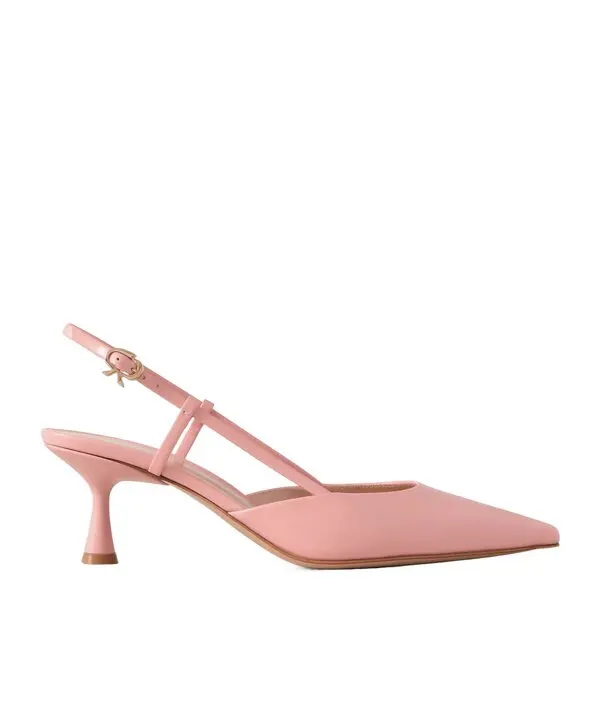 GIANVITO ROSSI Leather Slingback Pumps - Pink