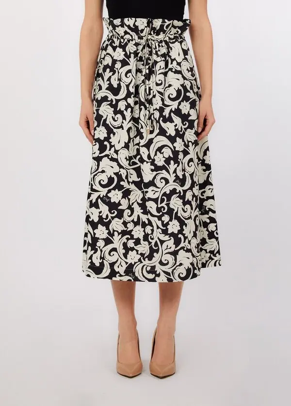 Liu Jo Floral Printed Midi Skirt