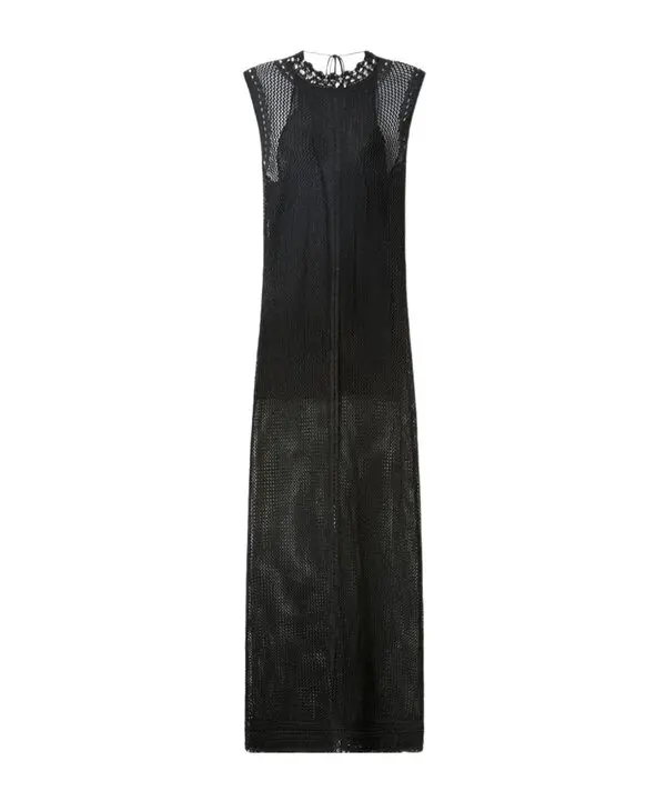 Isabel Marant Étoile Metaya Crochet Beaded Midi Dress
