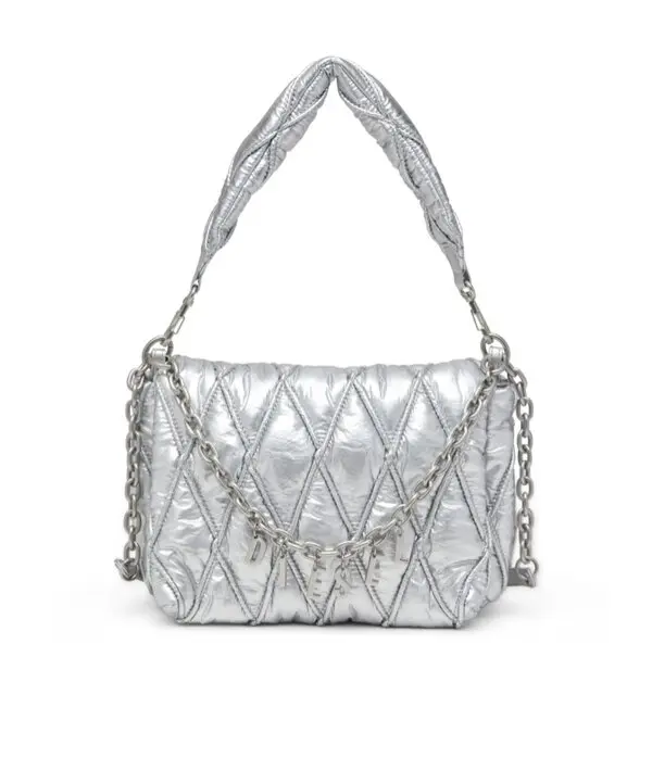 DIESEL® Charm-d Shoulder Bag - Silver