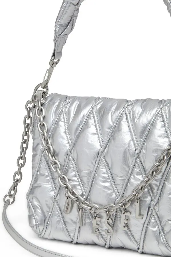 DIESEL® Charm-d Shoulder Bag - Silver