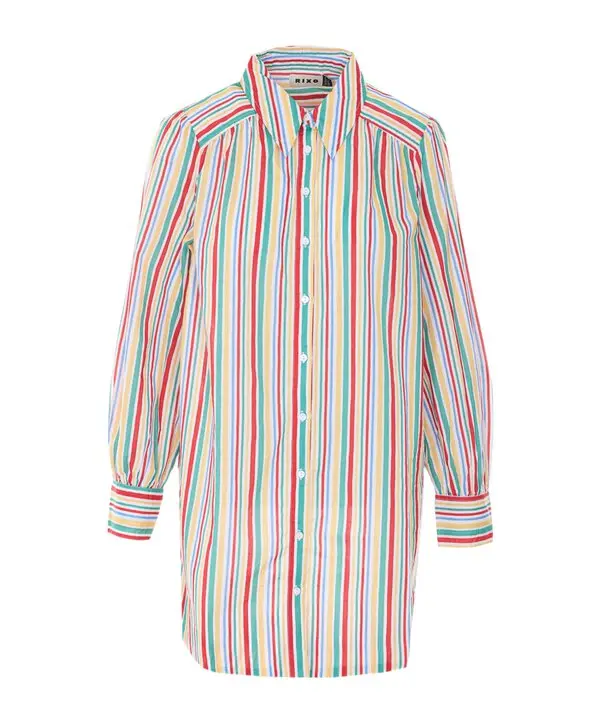Rixo Ashlynn Striped Long Sleeve Shirt