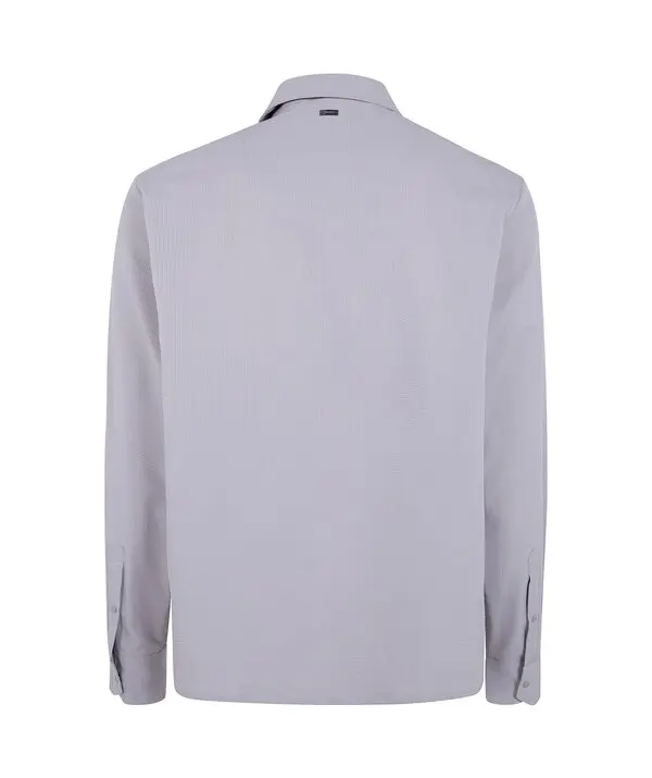 Herno Seersucker Textured Shirt Jacket - Gray