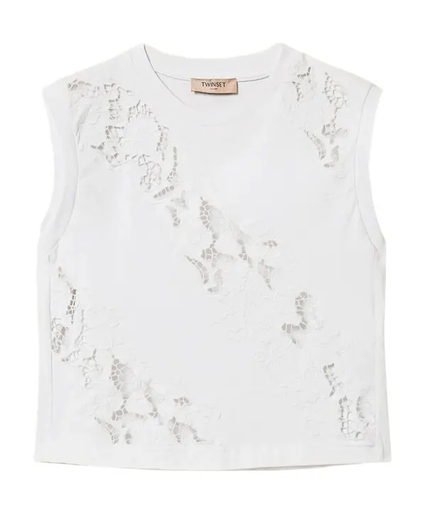 TWINSET Broderie Anglaise T-shirt - White