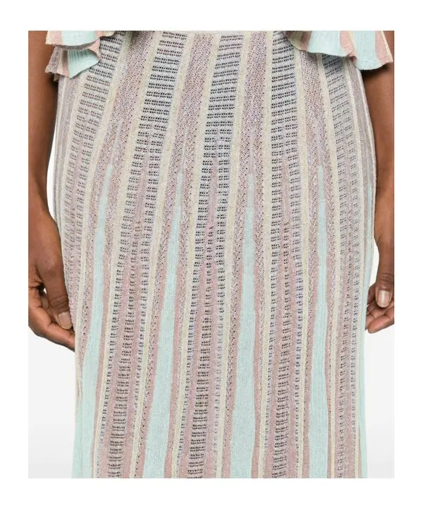 FORTE_FORTE Striped Midi Skirt